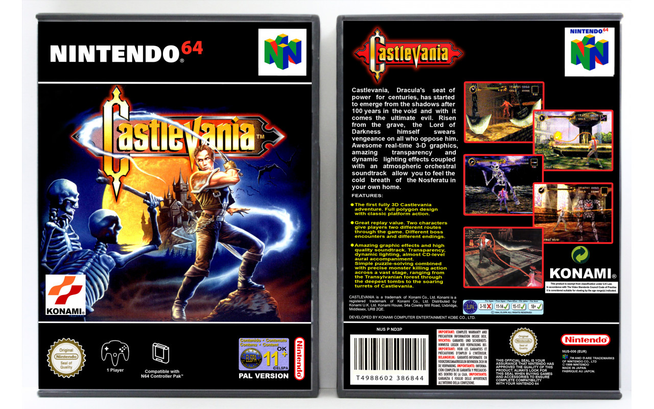 Gaming Relics - Nintendo 64 - Vertical Style - Castlevania 64 (PAL)