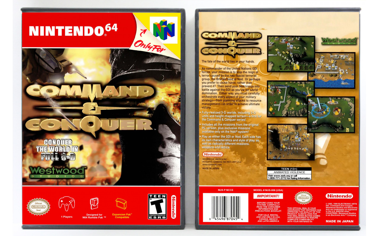 Gaming Relics - Nintendo 64 - Command & Conquer