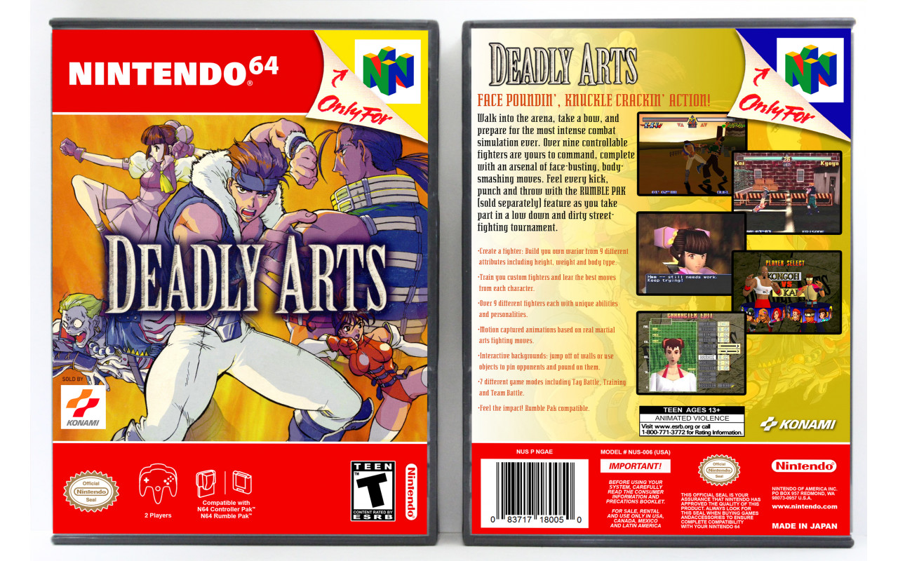 Gaming Relics - Nintendo 64 - Vertical Style - Deadly Arts