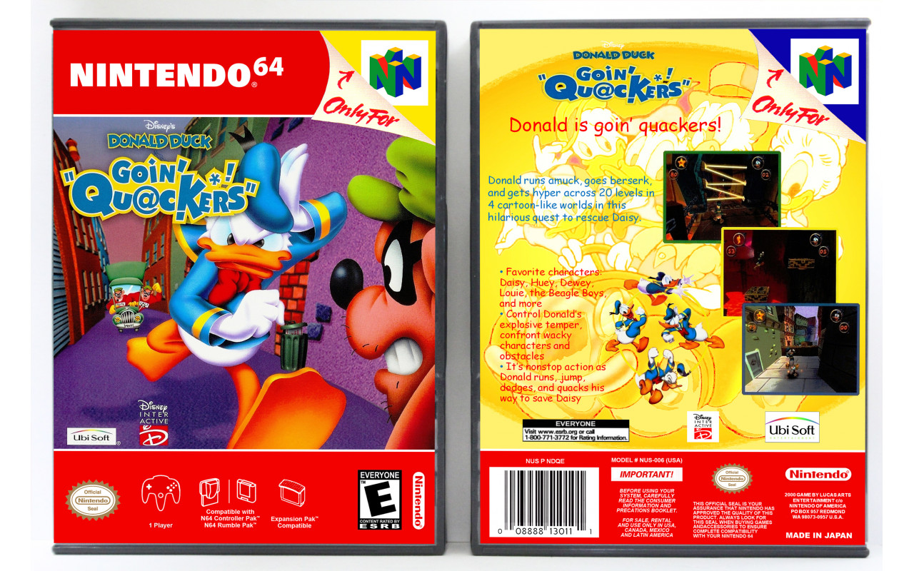 Gaming Relics - Nintendo 64 - Vertical Style - Donald Duck in Goin ...