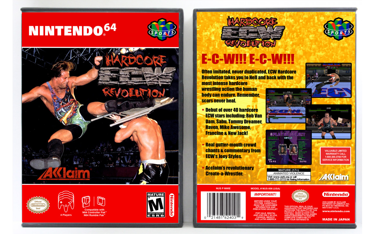 Gaming Relics - Nintendo 64 - ECW Hardcore Revolution