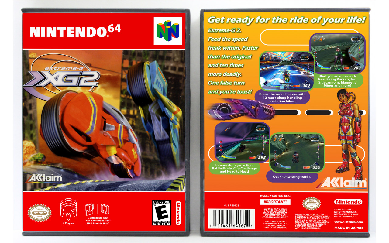 Gaming Relics - Nintendo 64 - Vertical Style - Extreme-G 2 XG2