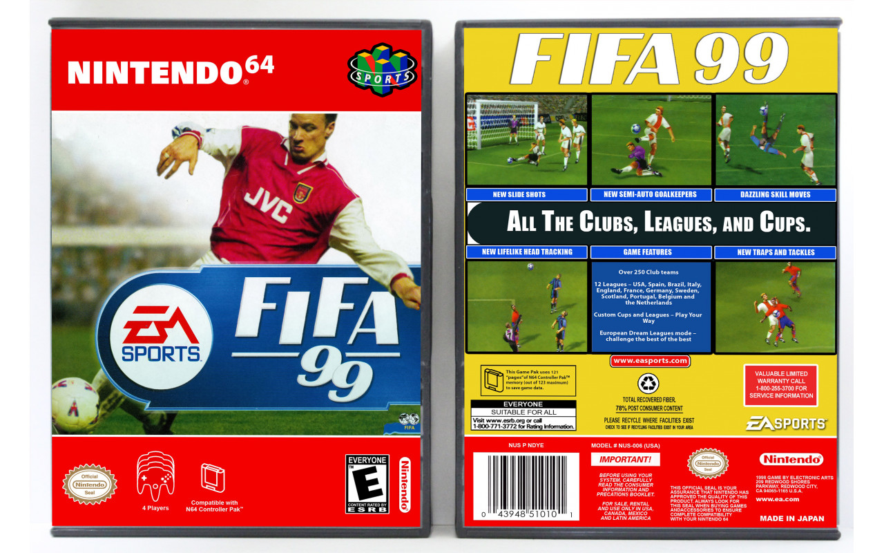 Gaming Relics - Nintendo 64 - Vertical Style - FIFA '99