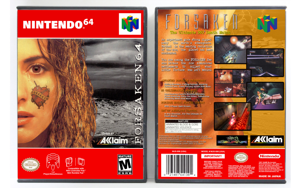 Gaming Relics - Nintendo 64 - Vertical Style - Forsaken 64