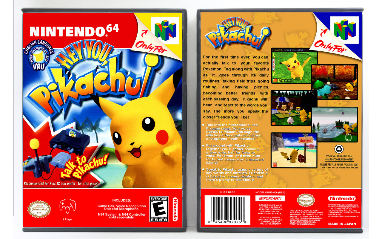 Gaming Relics - Nintendo 64 - Vertical Style - Hey You, Pikachu!