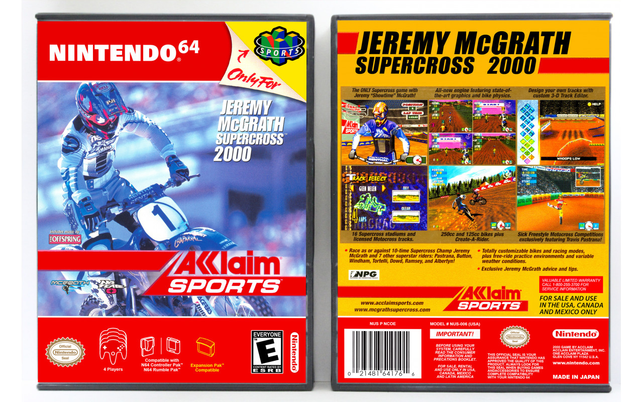 Gaming Relics - Nintendo 64 - Vertical Style - Jeremy McGrath ...