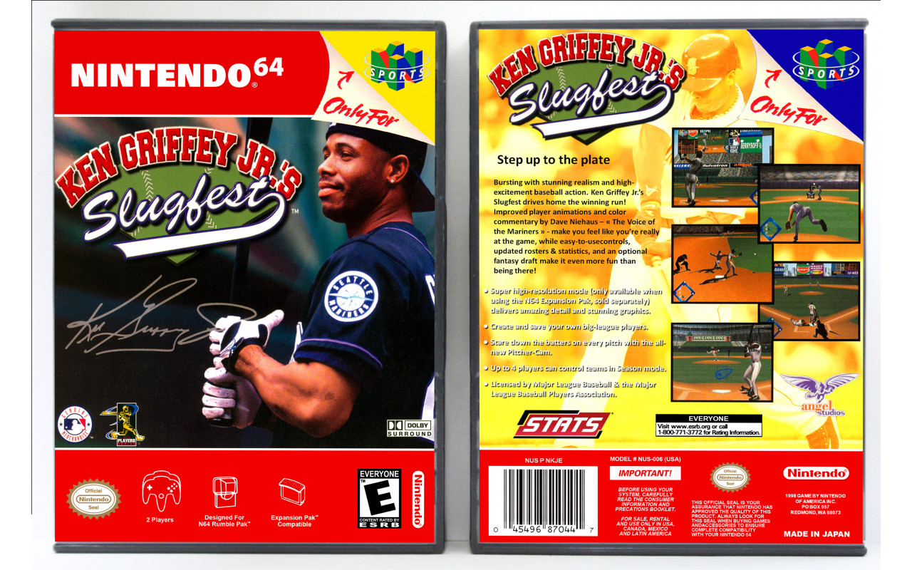 Gaming Relics - Nintendo 64 - Vertical Style - Ken Griffey Jr.'s Slugfest
