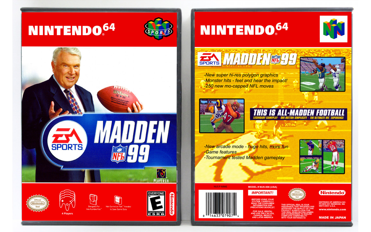 Gaming Relics - Nintendo 64 - Vertical Style - Madden 99