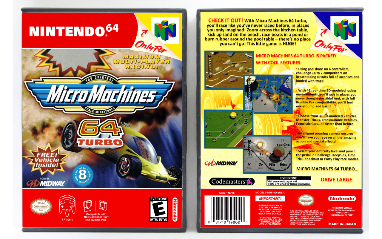 Gaming Relics - Nintendo 64 - Vertical Style - Micro Machines 64 Turbo