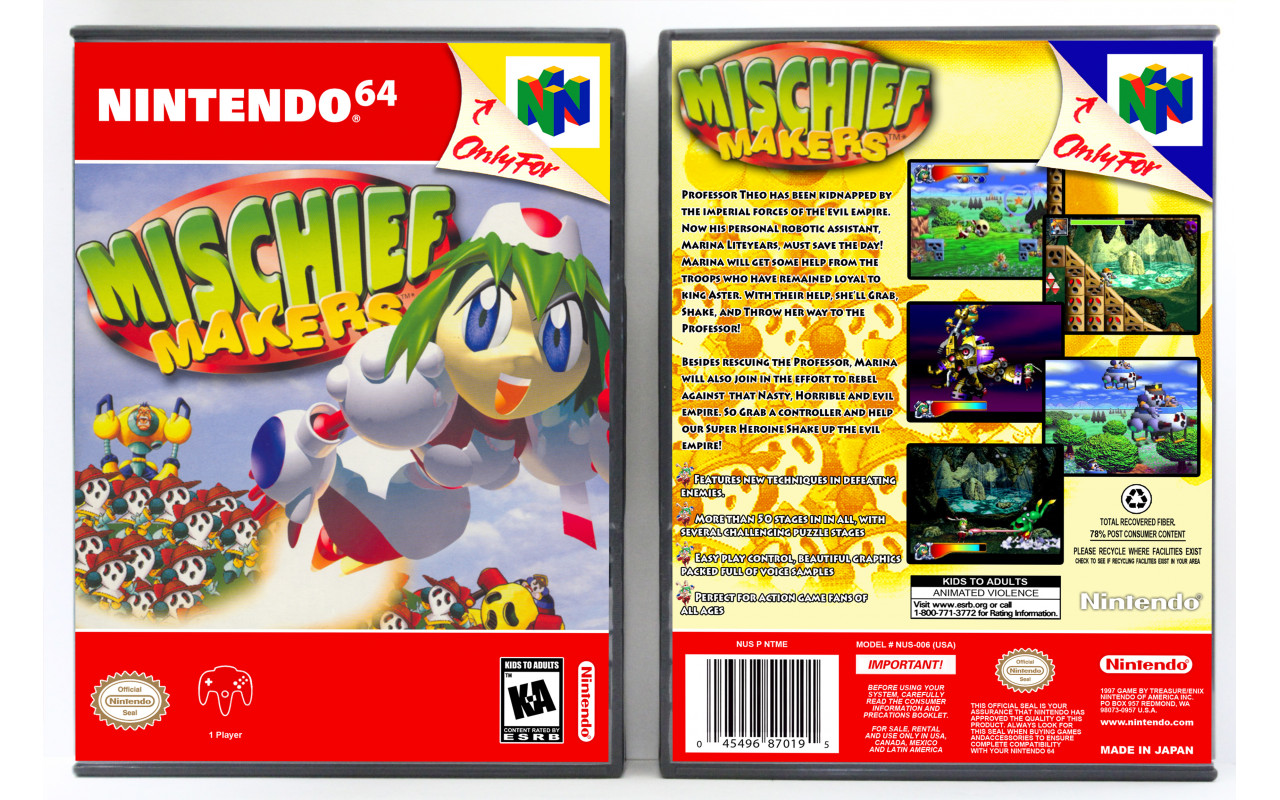Gaming Relics - Nintendo 64 - Vertical Style - Mischief Makers
