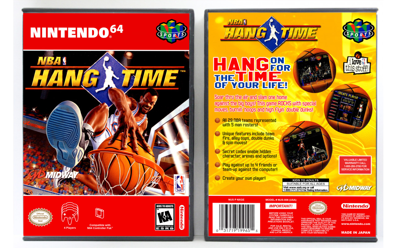 Gaming Relics - Nintendo 64 - Vertical Style - NBA Hang Time