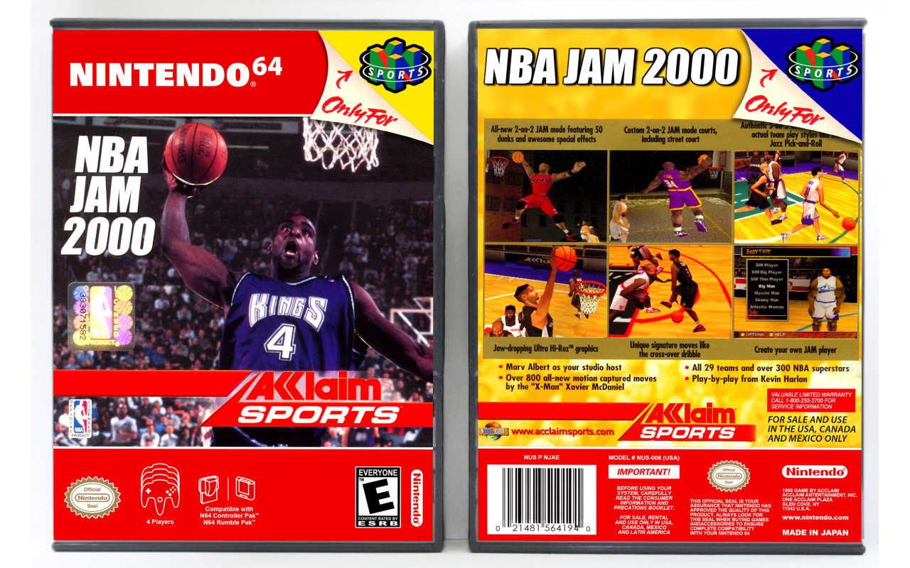 Gaming Relics - Nintendo 64 - Vertical Style - NBA Jam 2000