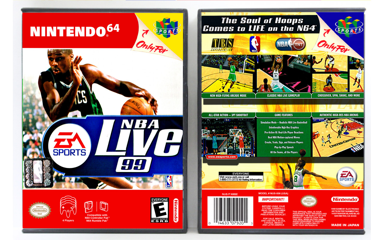 Gaming Relics - Nintendo 64 - Vertical Style - NBA Live '99