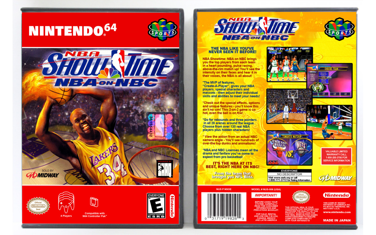 Gaming Relics - Nintendo 64 - Vertical Style - NBA Show Time: NBA on NBC