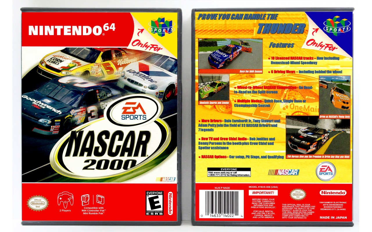 Gaming Relics - Nintendo 64 - Vertical Style - Nascar 2000