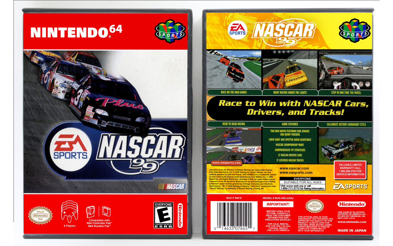 Gaming Relics - Nintendo 64 - Vertical Style - Nascar 99