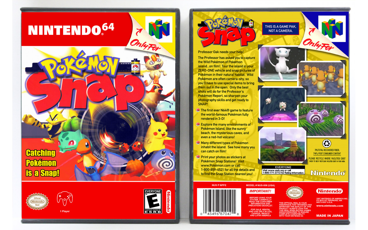Gaming Relics - Nintendo 64 - Vertical Style - Pokemon Snap