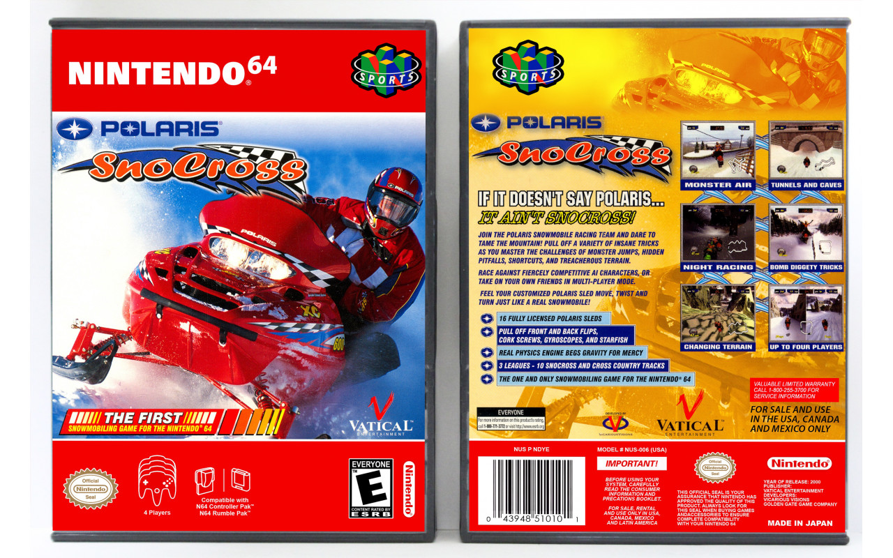 Gaming Relics - Nintendo 64 - Vertical Style - Polaris SnoCross