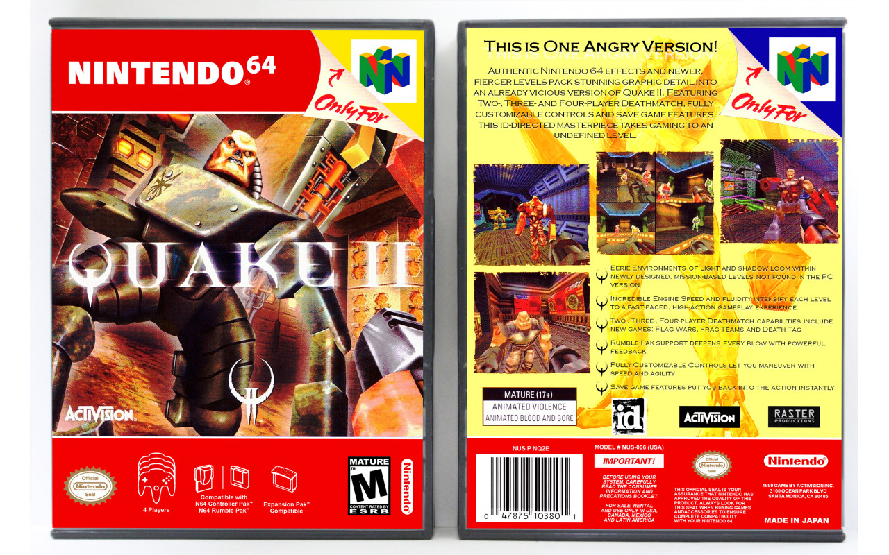 Gaming Relics - Nintendo 64 - Vertical Style - Quake II