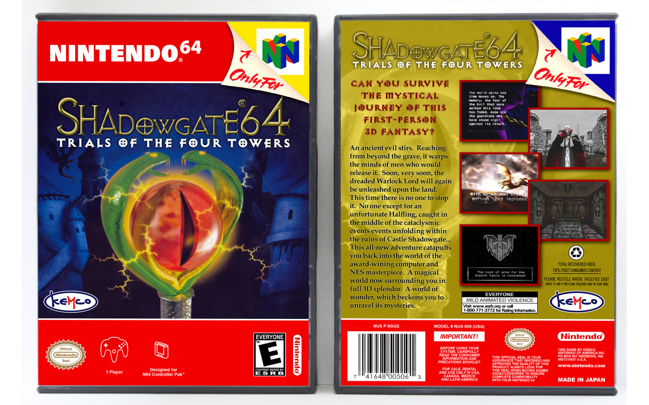 Gaming Relics - Nintendo 64 - Vertical Style - Shadowgate 64: Trials of ...