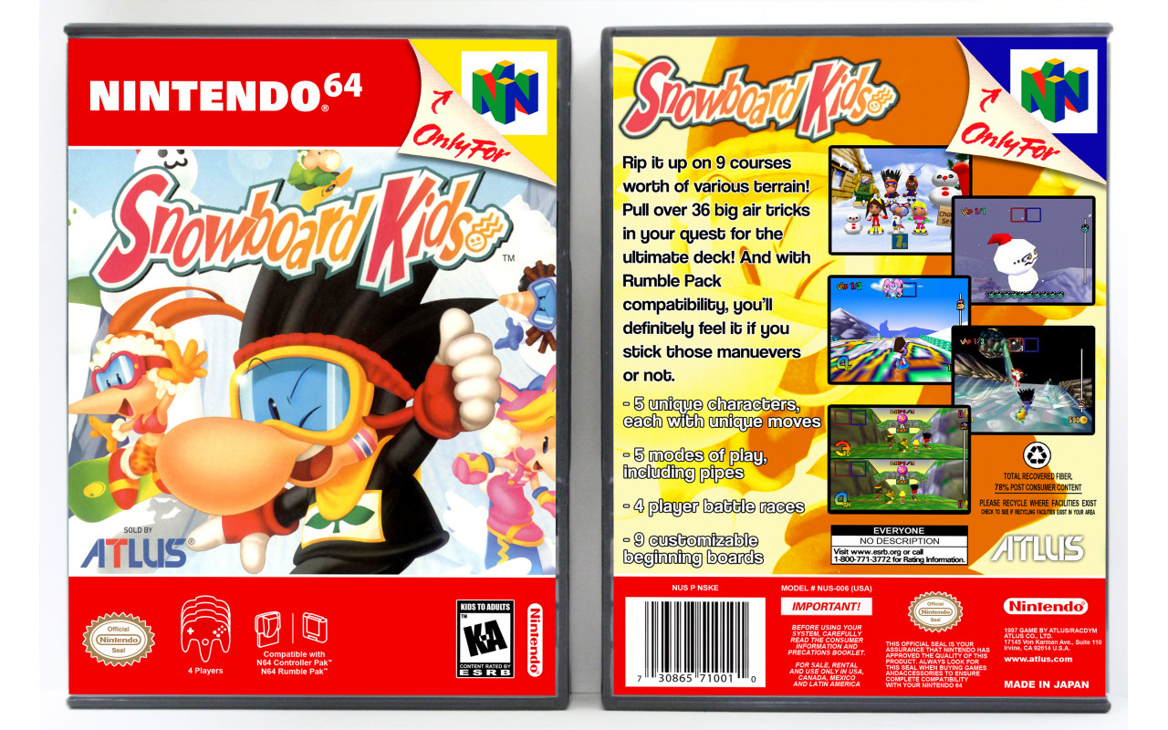 Gaming Relics - Nintendo 64 - Vertical Style - Snowboard Kids