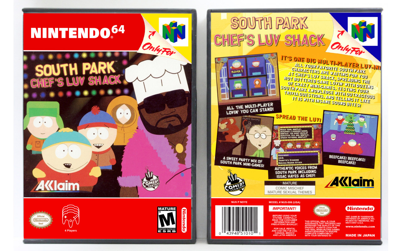 Gaming Relics - Nintendo 64 - Vertical Style - South Park: Chef's Luv Shack