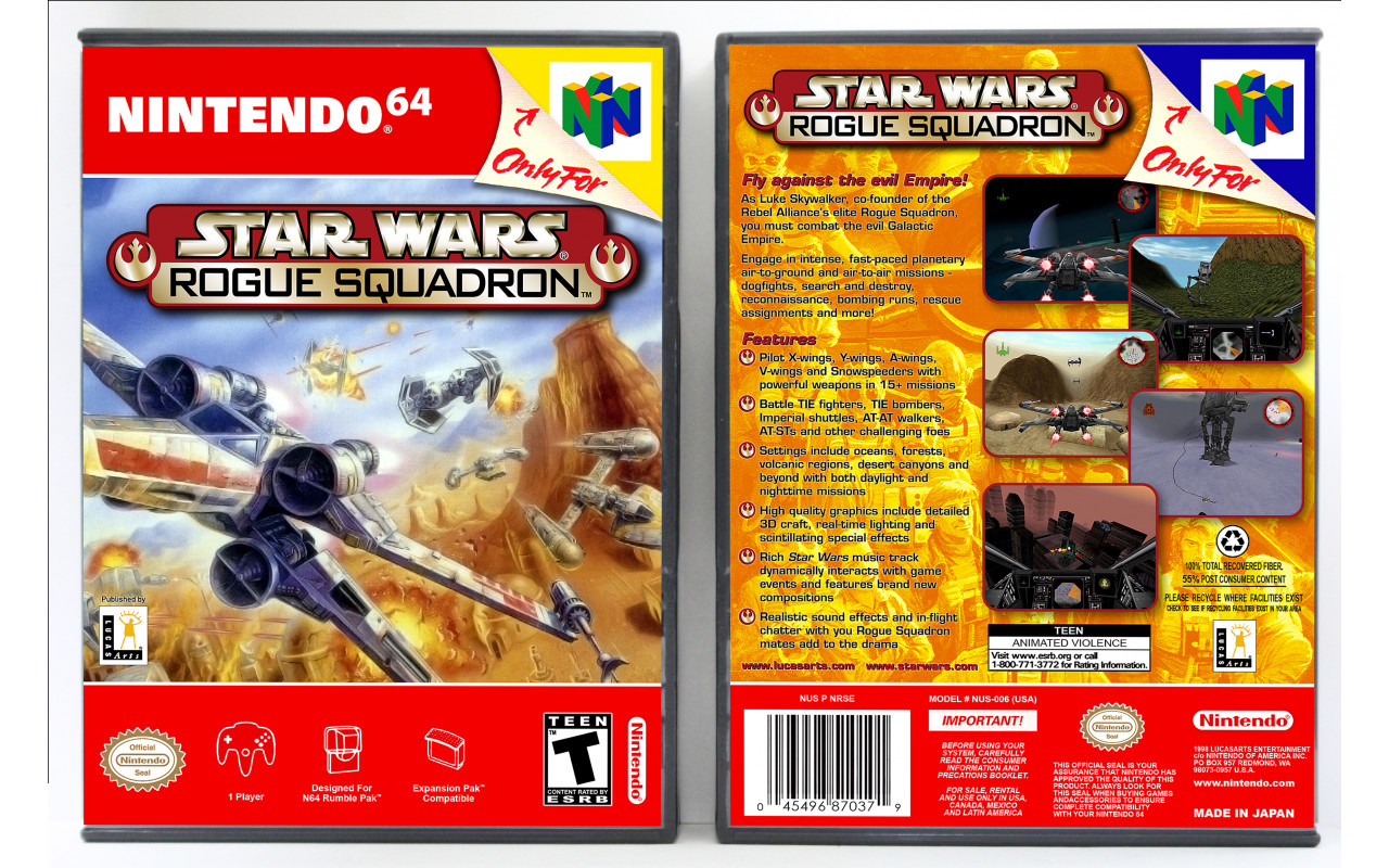 Gaming Relics - Nintendo 64 - Vertical Style - Star Wars: Rogue Squadron