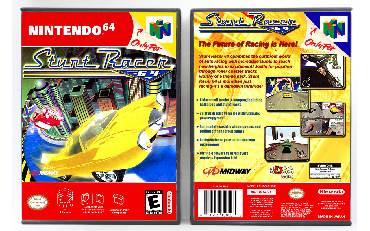 Gaming Relics - Nintendo 64 - Vertical Style - Stunt Racer 64