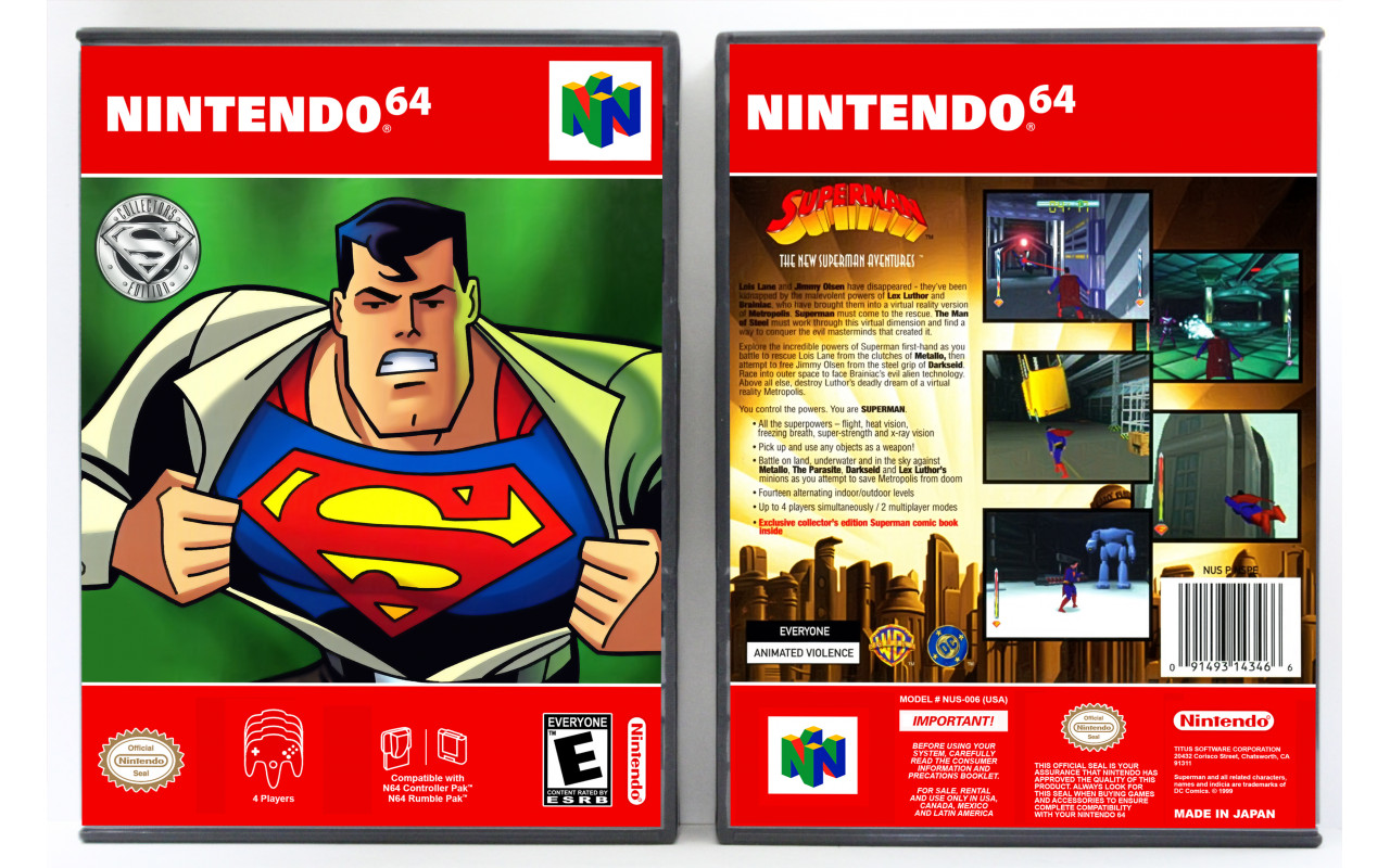 Gaming Relics - Nintendo 64 - Superman 64: The New Superman Adventures
