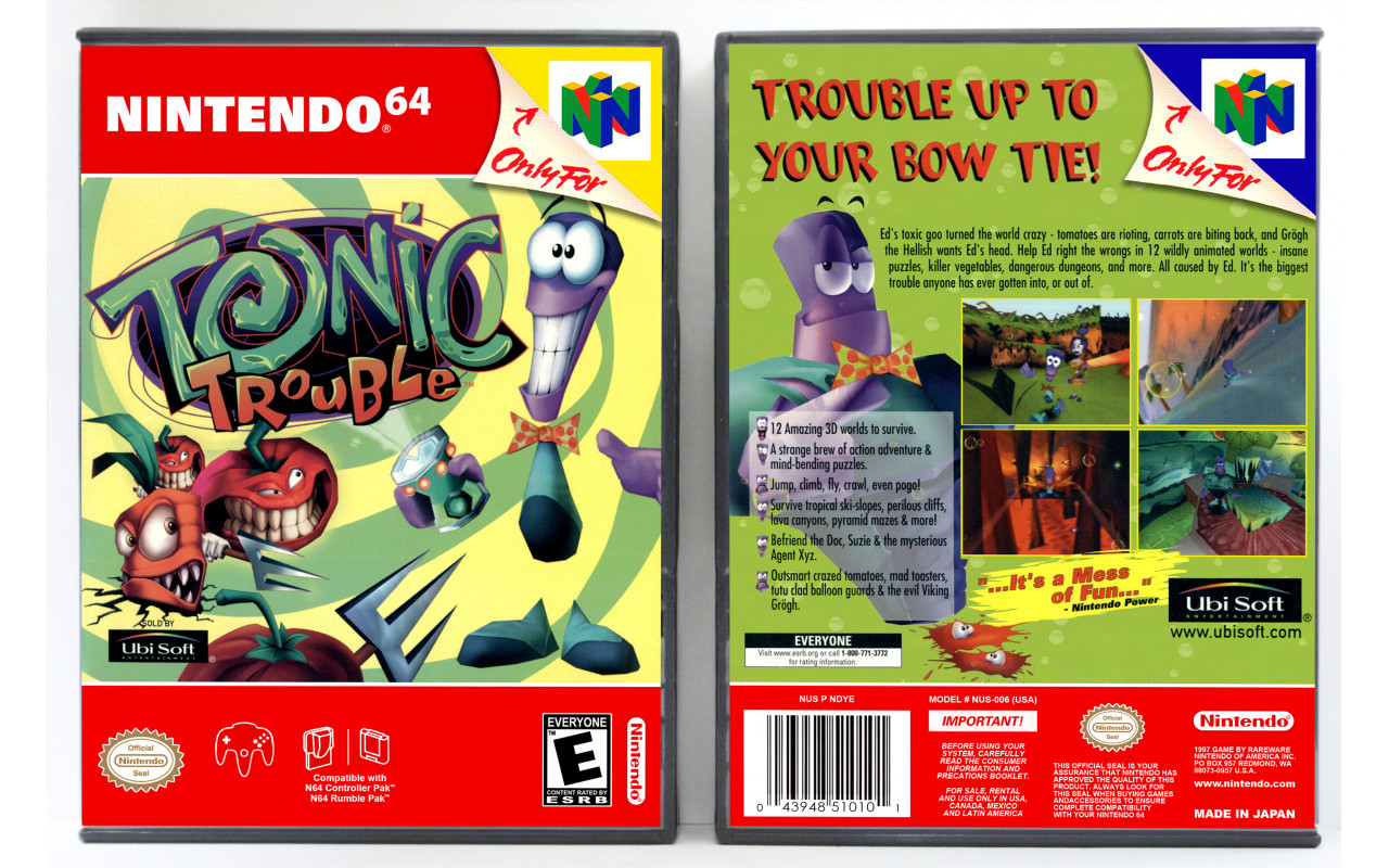 Gaming Relics - Nintendo 64 - Vertical Style - Tonic Trouble