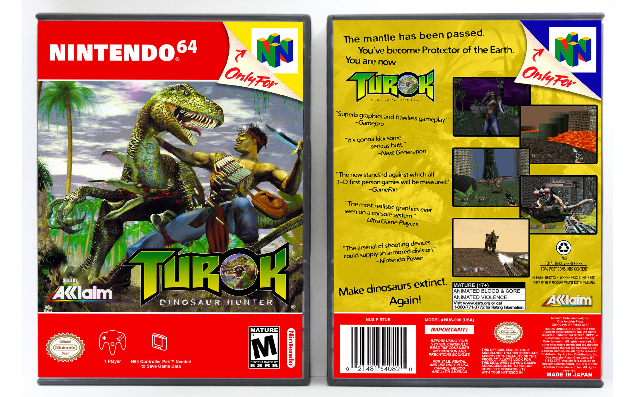 Gaming Relics - Nintendo 64 - Turok: Dinosaur Hunter