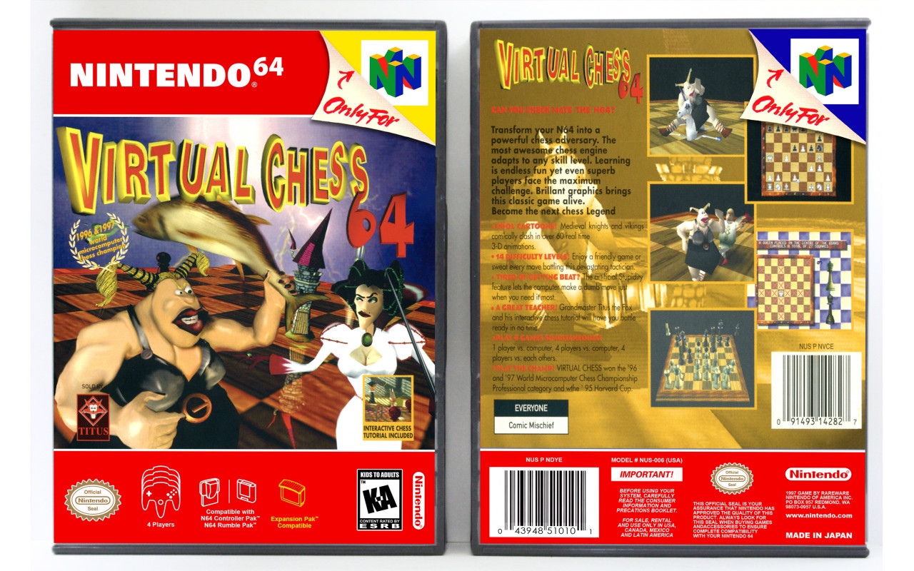 Gaming Relics - Nintendo 64 - Vertical Style - Virtual Chess 64