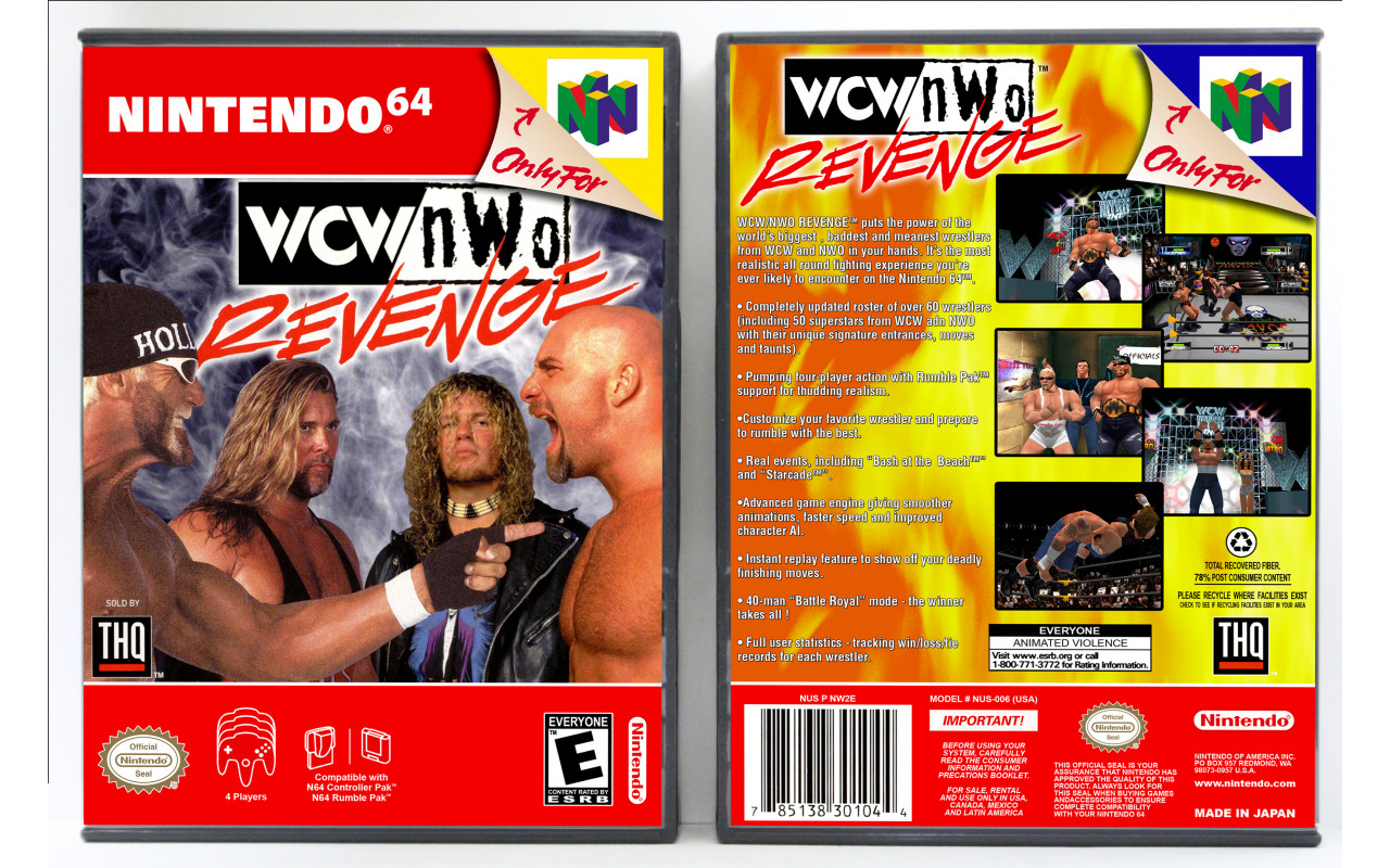Gaming Relics - Nintendo 64 - Vertical Style - WCW / NWO: Revenge