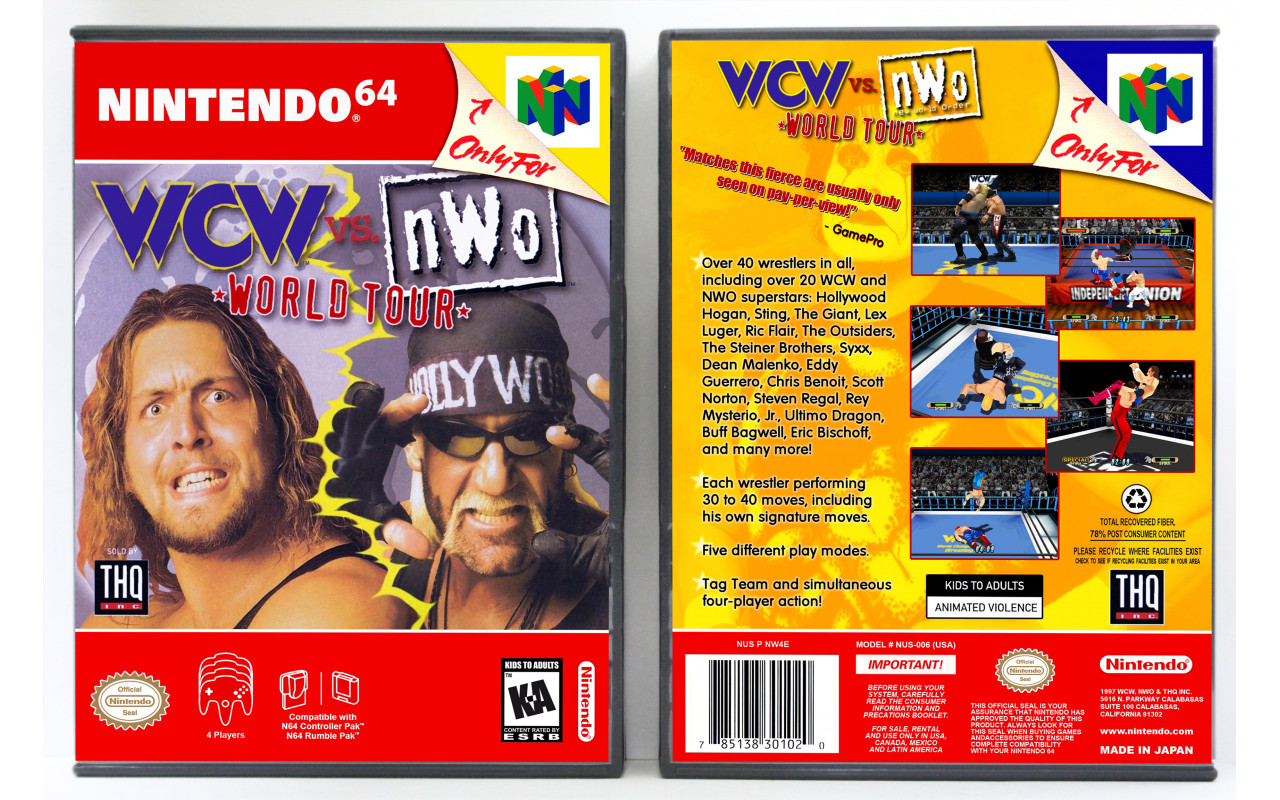 Gaming Relics - Nintendo 64 - Vertical Style - WCW vs NWO World Tour
