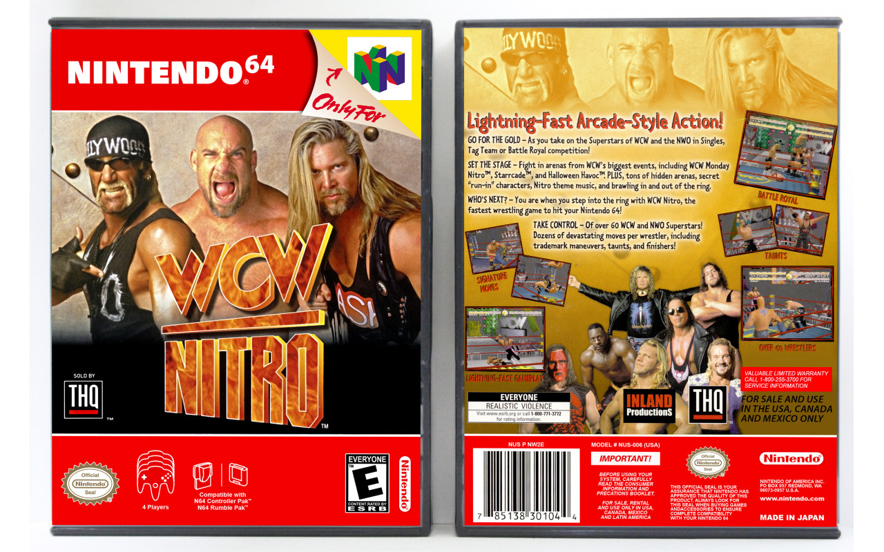 Gaming Relics - Nintendo 64 - Vertical Style - WCW Nitro