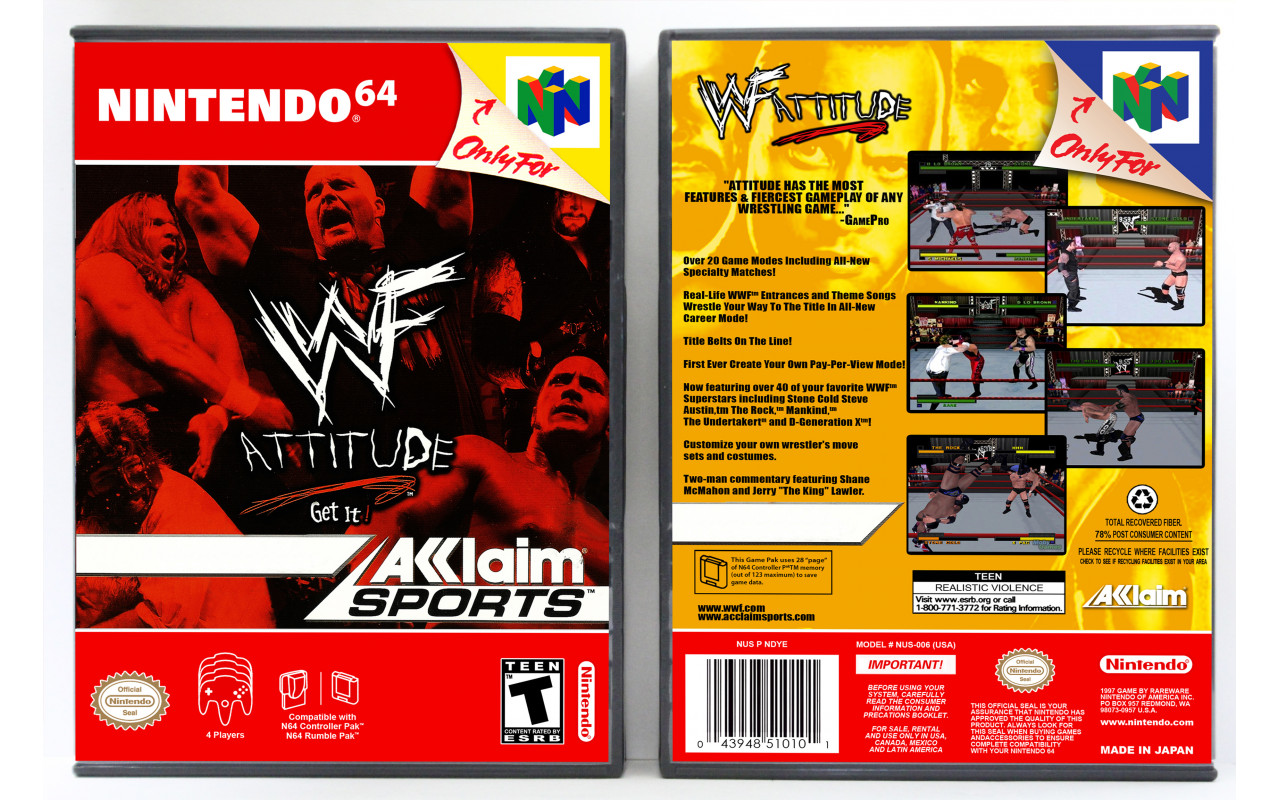 Gaming Relics - Nintendo 64 - WWF Attitude