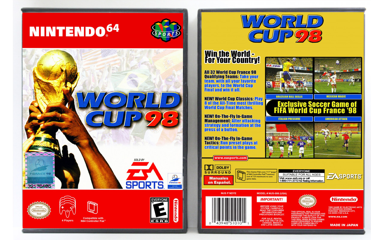 Gaming Relics - Nintendo 64 - Vertical Style - World Cup '98