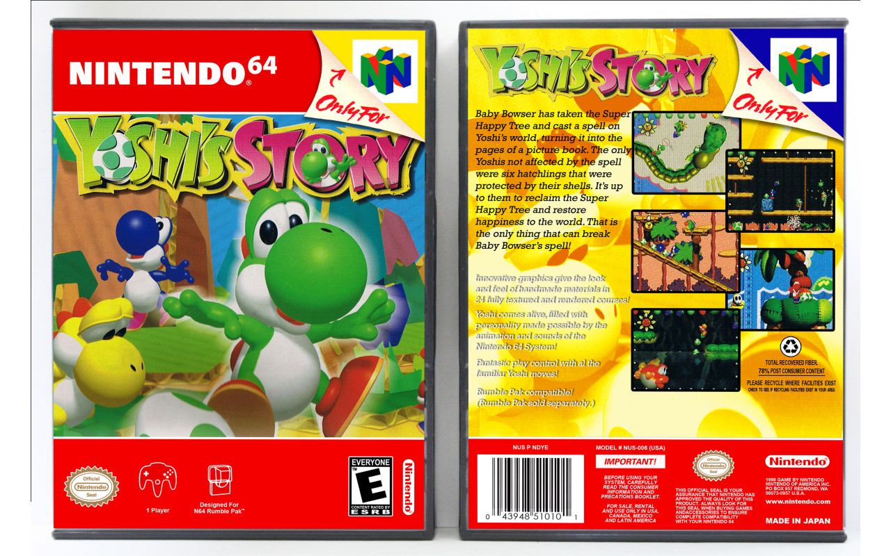 Gaming Relics - Nintendo 64 - Vertical Style - Yoshi's Story