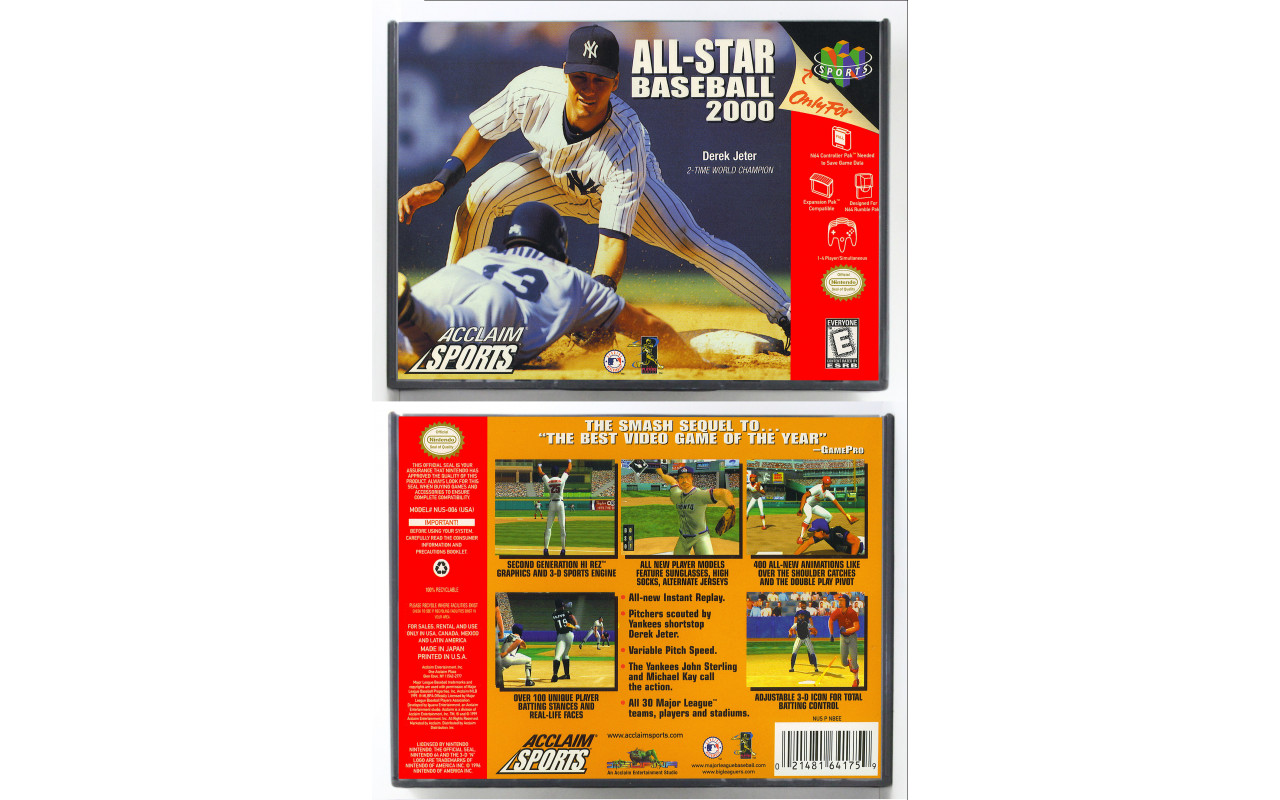 Gaming Relics - Nintendo 64 - Retail Style - All-Star Baseball 2000