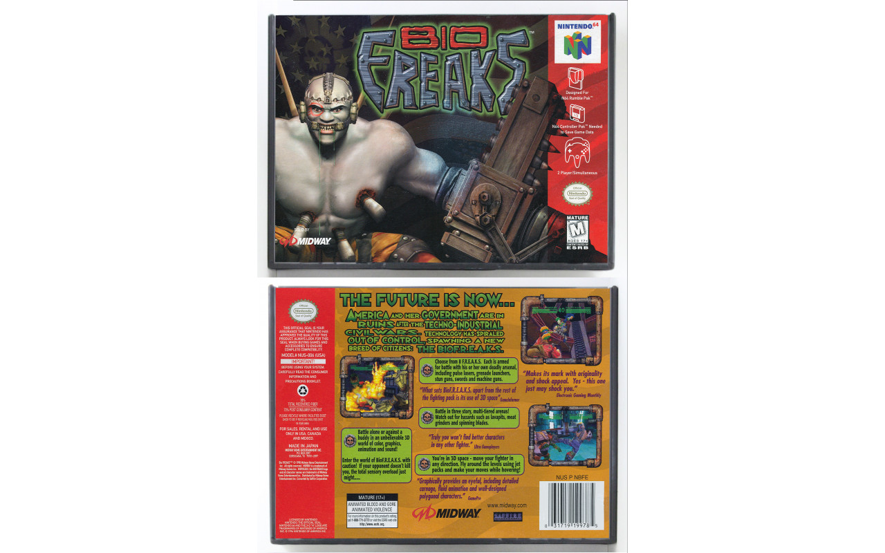 Gaming Relics - Nintendo 64 - Retail Style - Bio Freaks