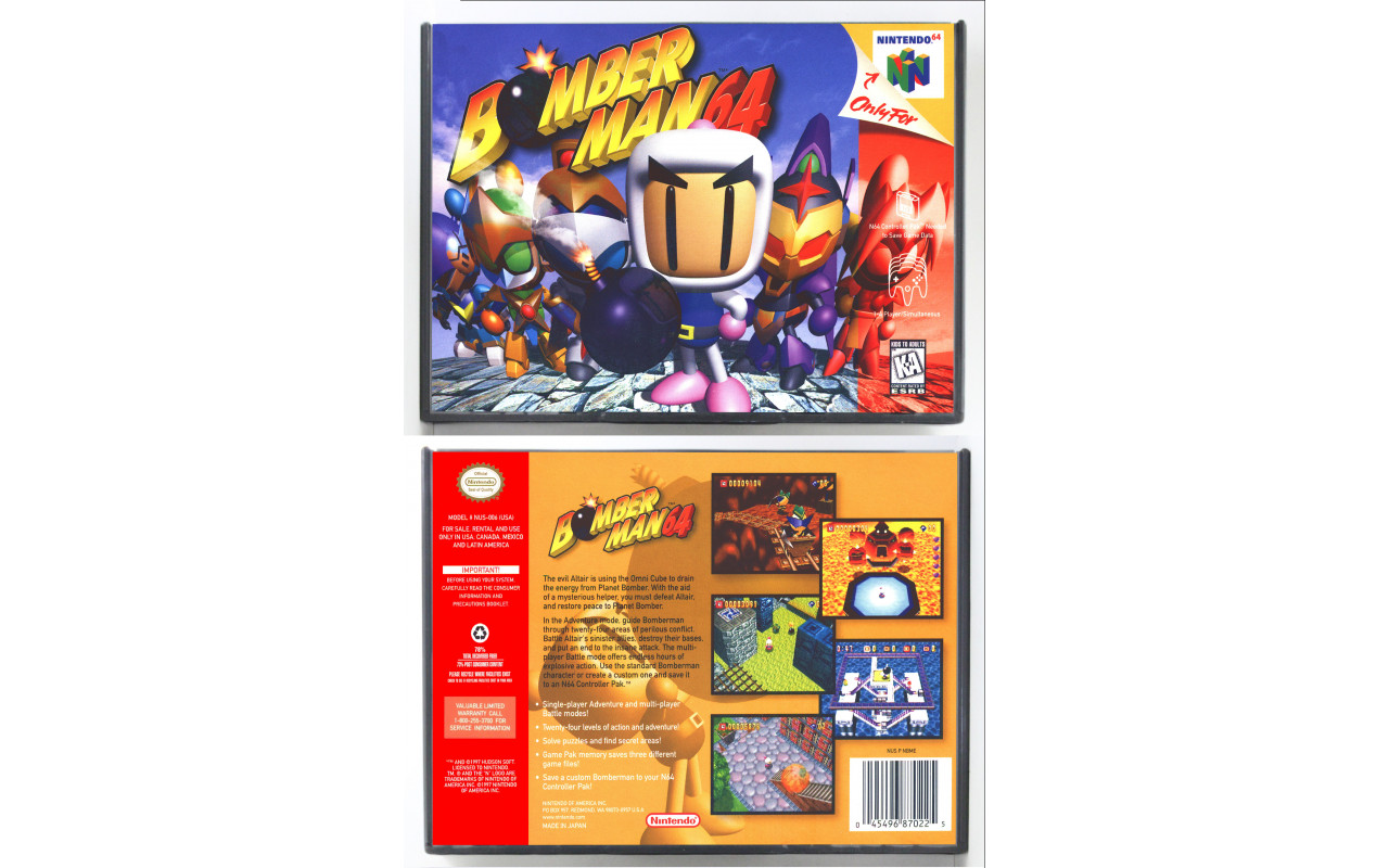 Gaming Relics - Nintendo 64 - Retail Style - Bomberman 64