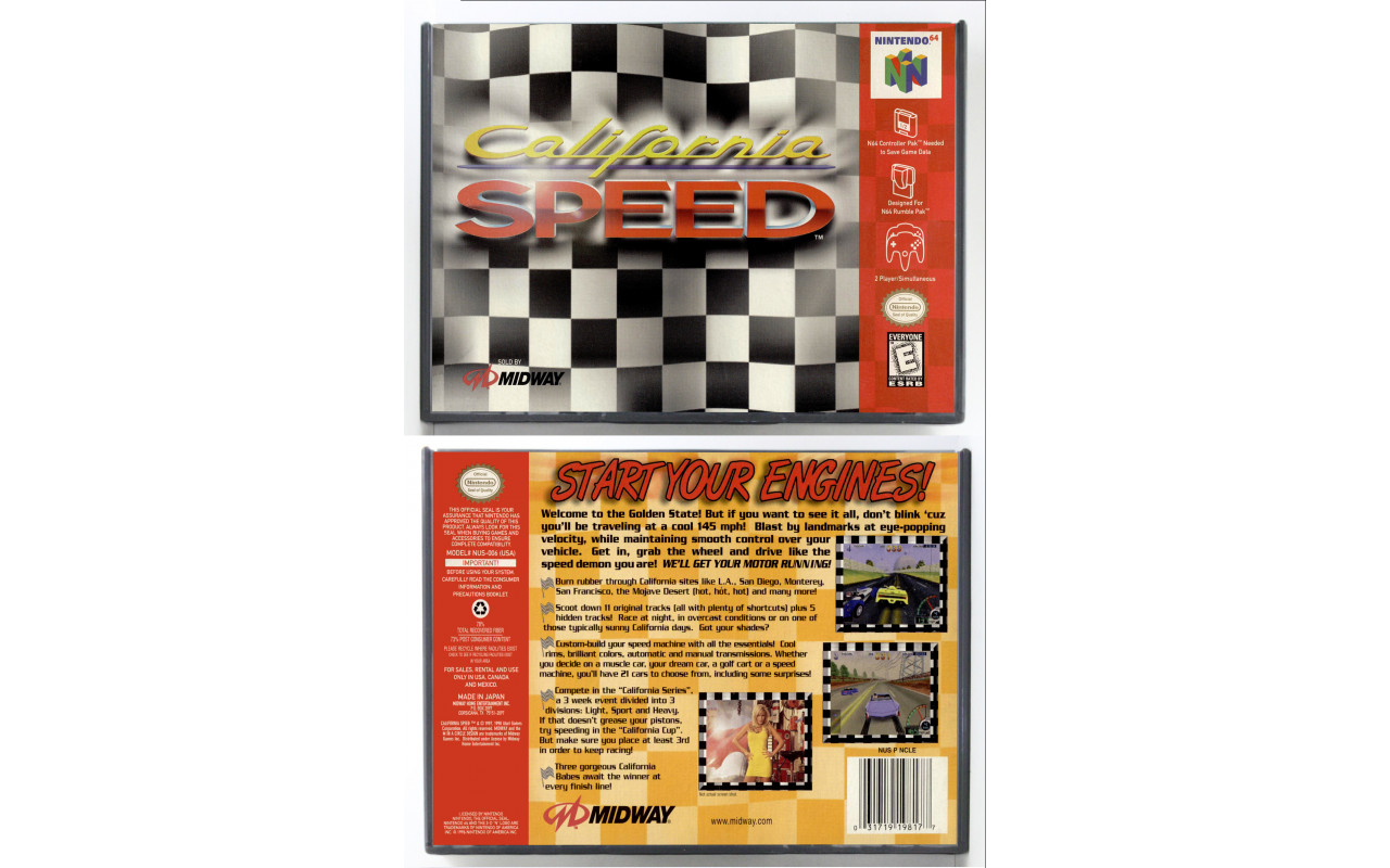 Gaming Relics - Nintendo 64 - Retail Style - California Speed