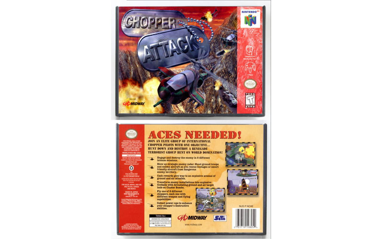 Gaming Relics - Nintendo 64 - Retail Style - Chopper Attack