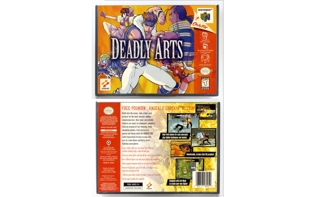Gaming Relics - Nintendo 64 - Retail Style - Deadly Arts