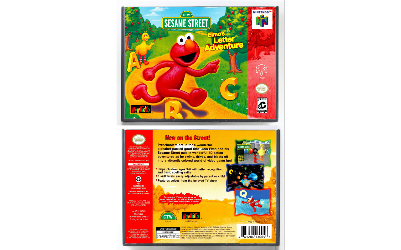 Gaming Relics - Nintendo 64 - Retail Style - Elmo's Letter Adventure