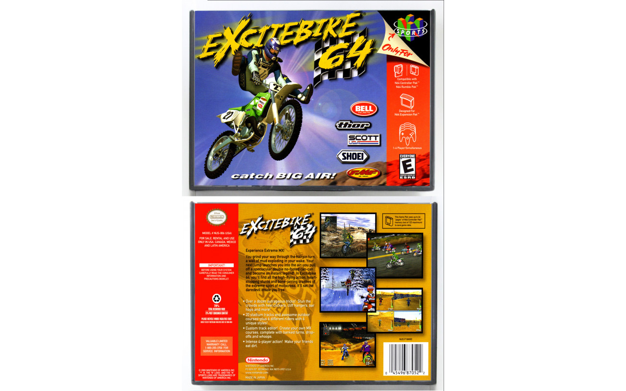 Gaming Relics - Nintendo 64 - Retail Style - Excitebike 64