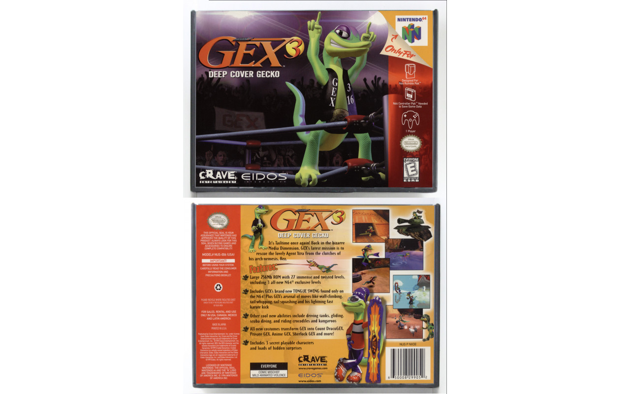 Gaming Relics - Nintendo 64 - Gex 3: Deep Cover Gecko