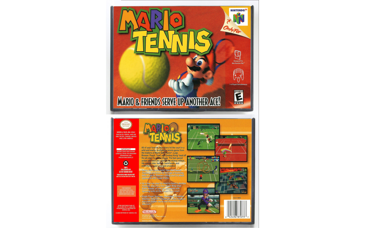 Gaming Relics - Nintendo 64 - Retail Style - Mario Tennis