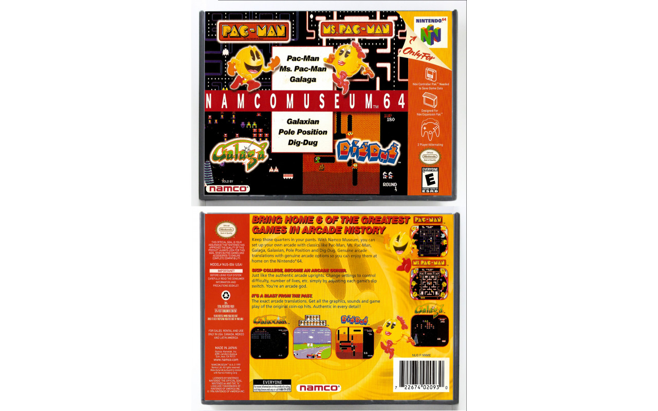 Gaming Relics - Nintendo 64 - Retail Style - Namco Museum 64
