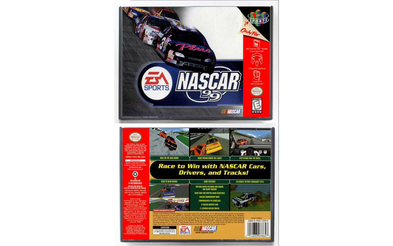 Gaming Relics - Nintendo 64 - Retail Style - NASCAR 99
